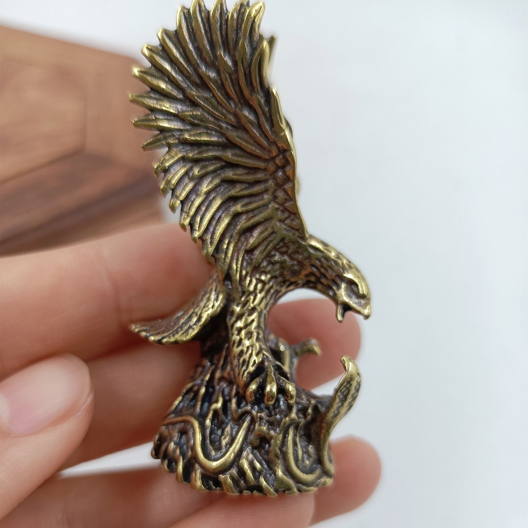 Fine Copper Power Eagle Statue Sculpture, Brass Eagle Statuette ...