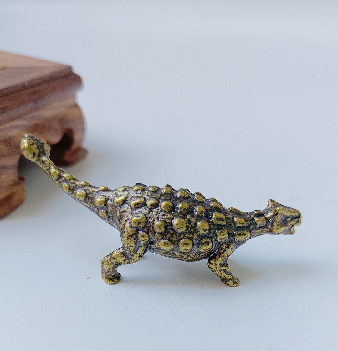 Mini Ankylosaurus Statue, Solid Brass Copper Decorative Dinosaur ...