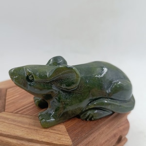 Natural Jade Carved Jade Mouse Sculpture, Hand Carved Small Rodents ...