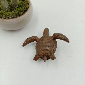 Retro Copper Brass Exquisite Cute and Delicate Sea Turtle Sculpture ...