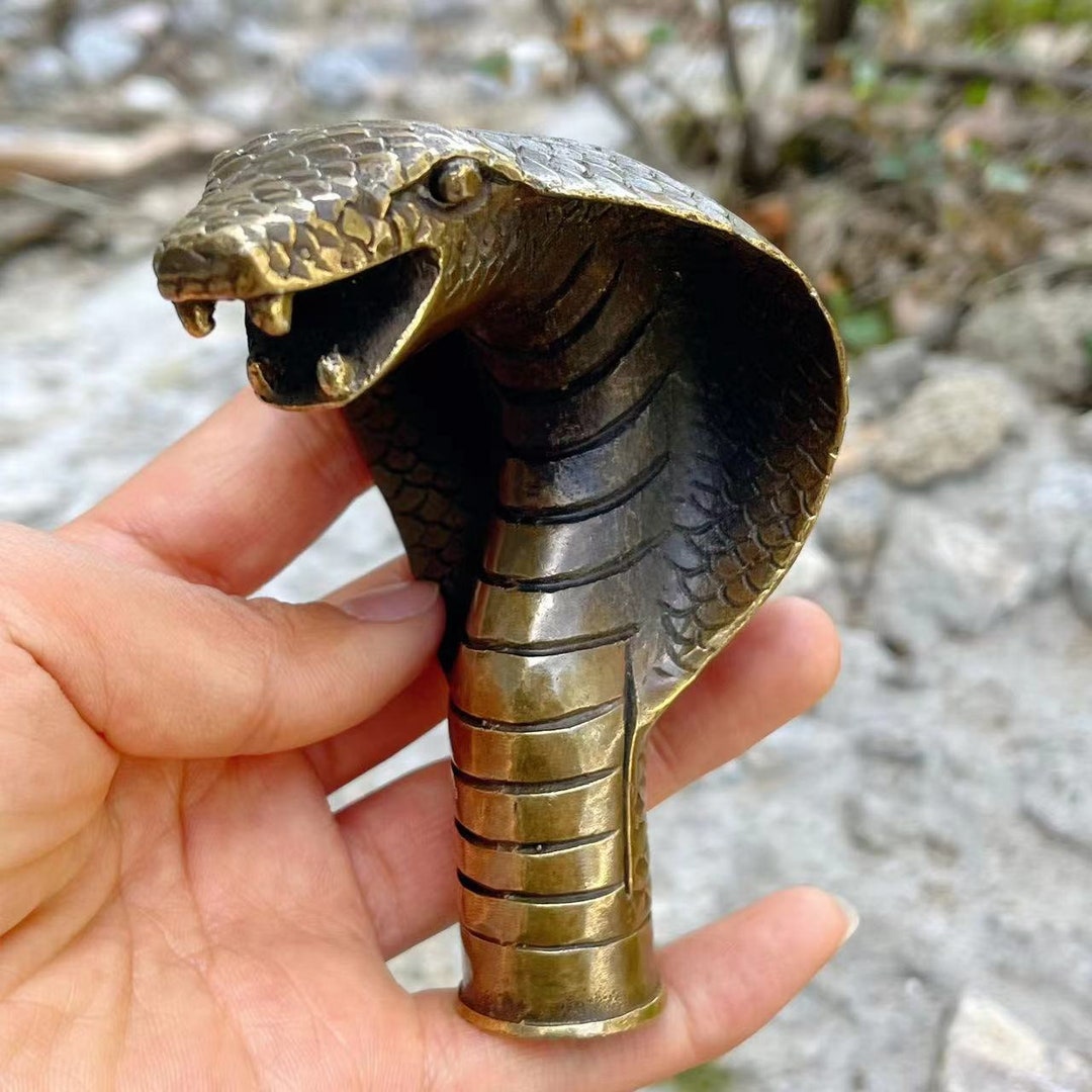 Walking Stick Cane Snake Animal Head Brass for Walking Stick,cast Cane ...