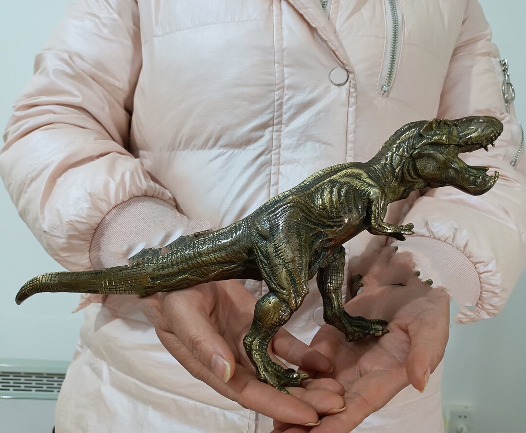 Copper Dinosaur T Rex Toy, Brass Tyrannosaurus Rex Action Statue Figure ...