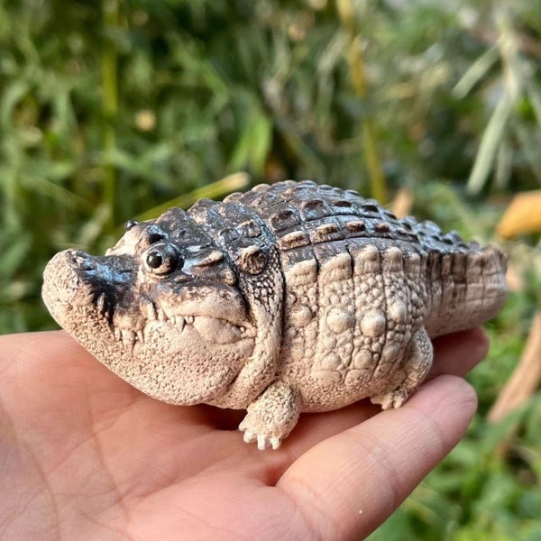 Chubby Crocodile Figurine - Etsy