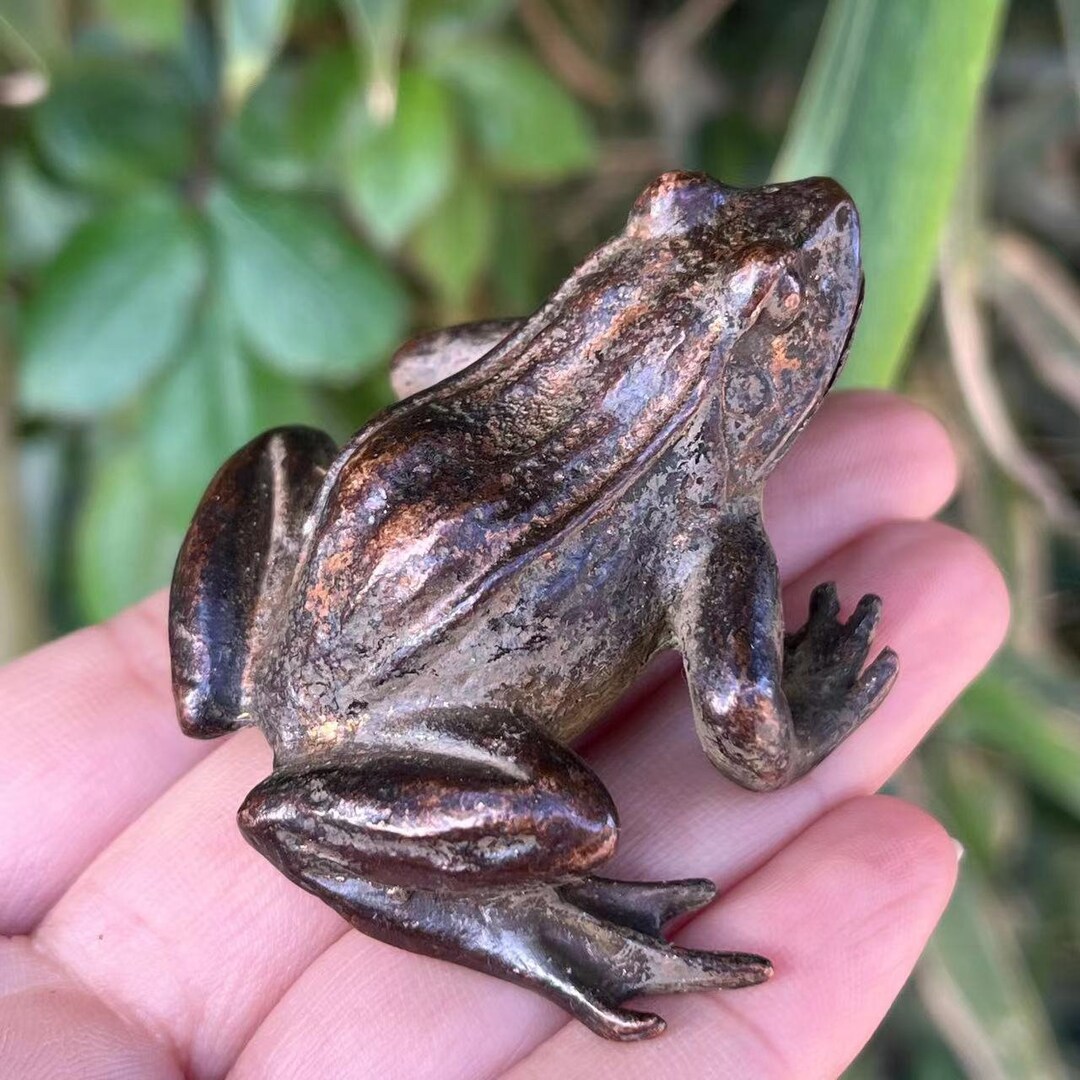Red Copper Cute Frog Statue,cute Amphibian Statue,art Metal Casting ...