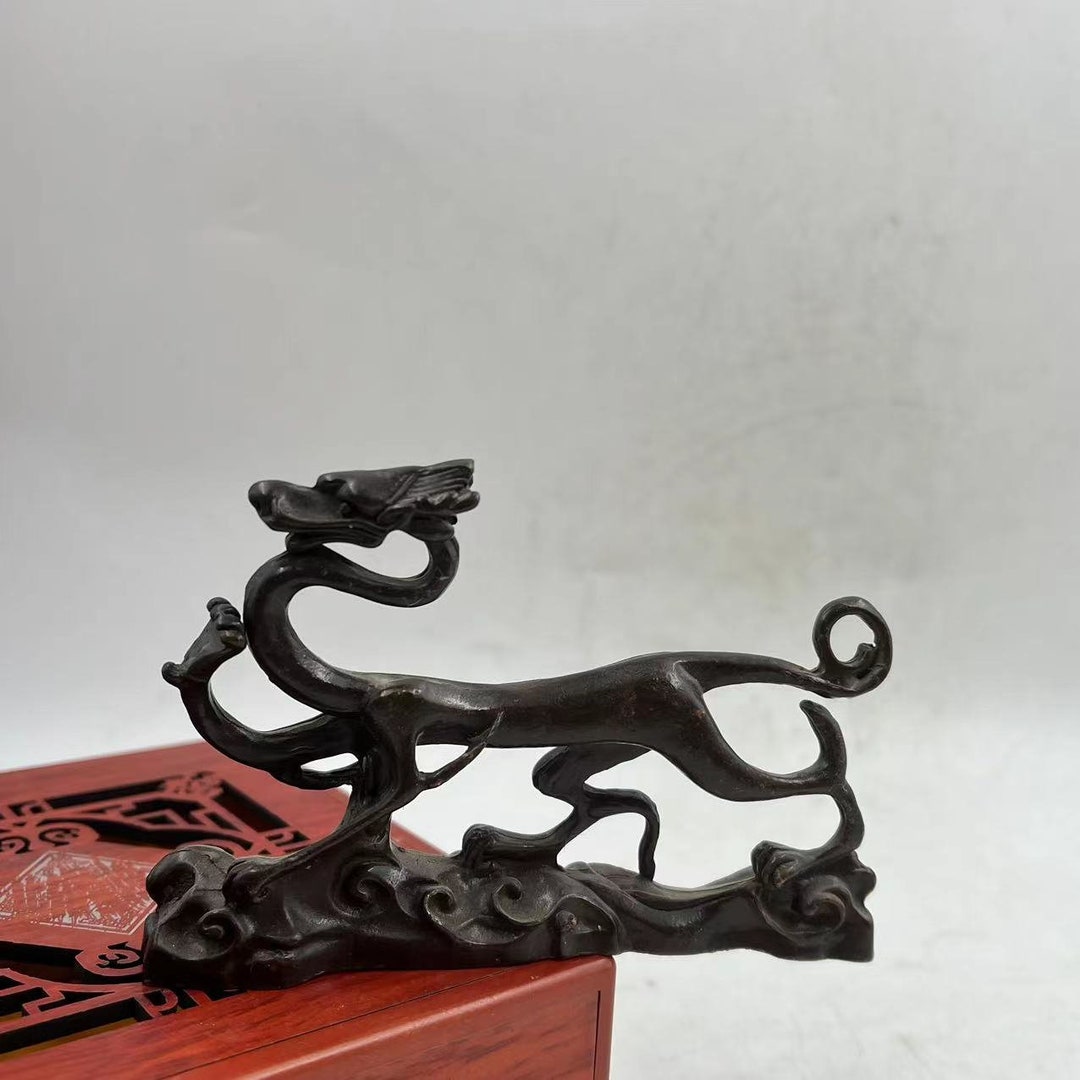 East Asian Mini Pixiu Mythical Animal Safe Wealthy Brave Troops Amulet ...