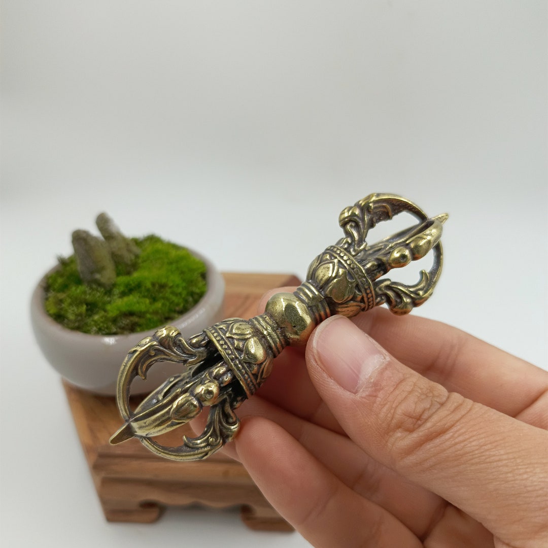 Antique Copper Brass Lotus Vajra Pestle Ornaments - Etsy