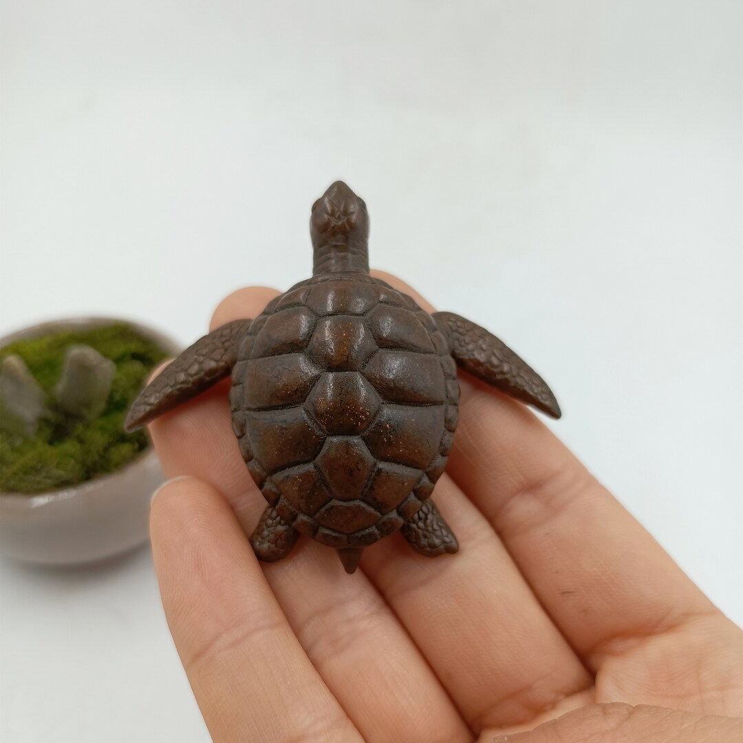 Retro Copper Brass Exquisite Cute and Delicate Sea Turtle Sculpture ...