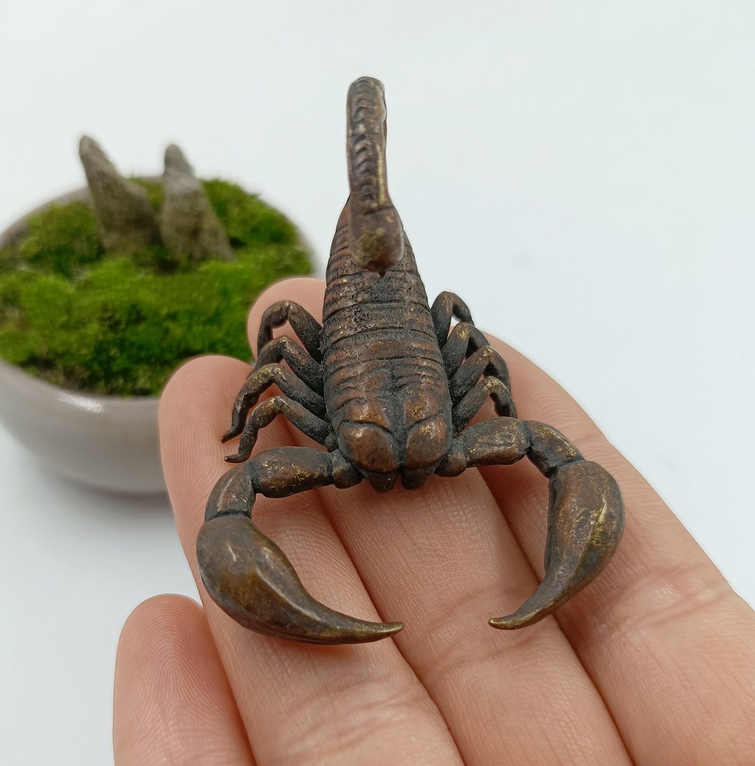 Red Copper Scorpion Statue Decor Classical Copper Scorpion Figure ...