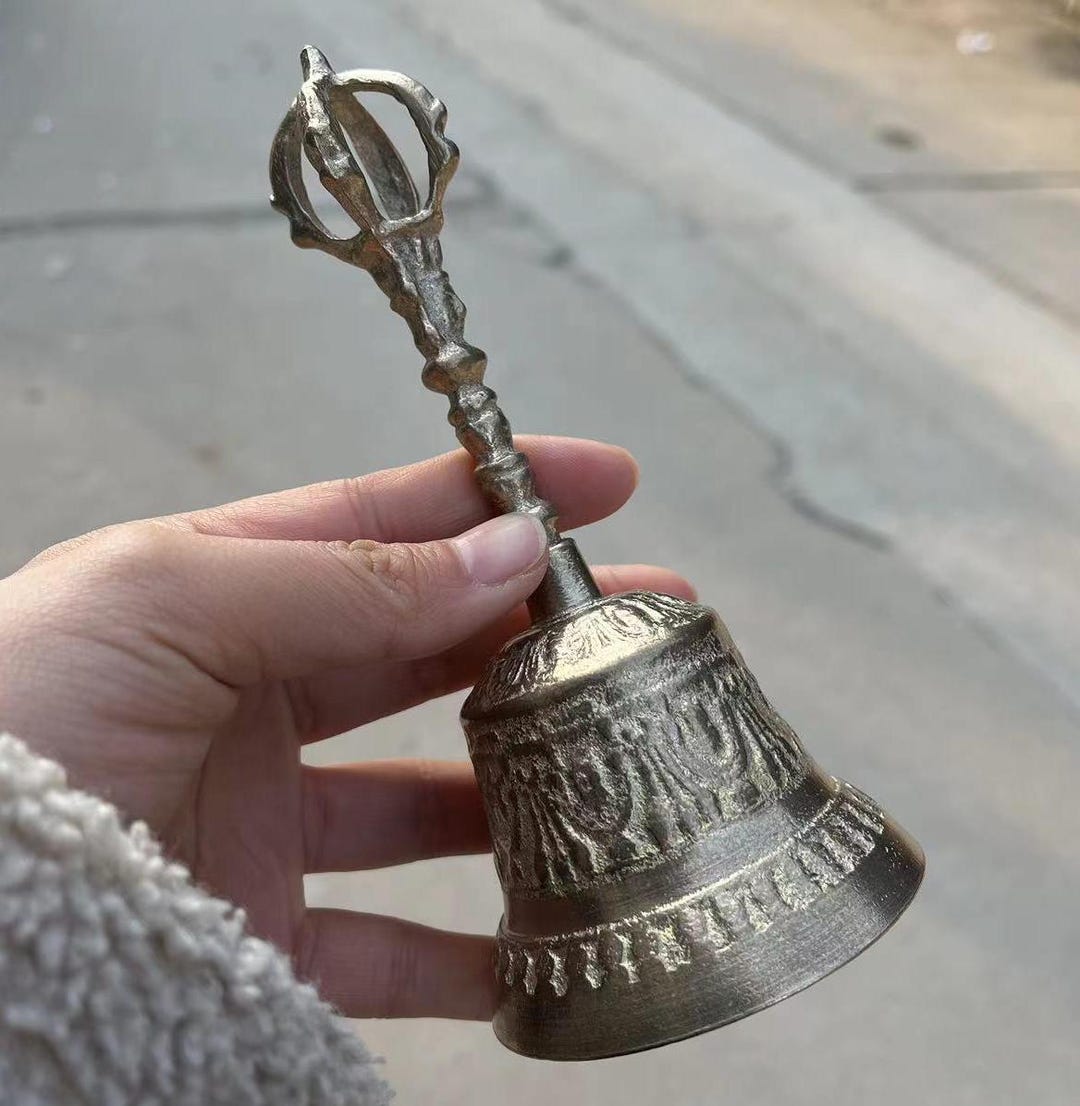 Lucky Feng Shui Nepal Buddha Bell Blessing, Buddha and Bagua Bell, Good ...