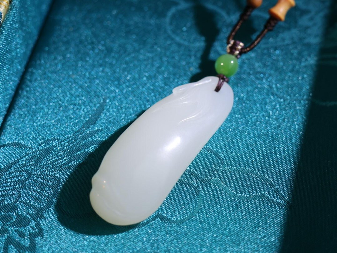 Certified Nephrite White Jade Magnolia Pendant - Etsy