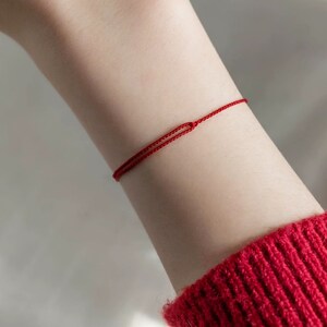 Super Fine Red Line Cord Bracelet 0.5mm 极细红绳 - Etsy