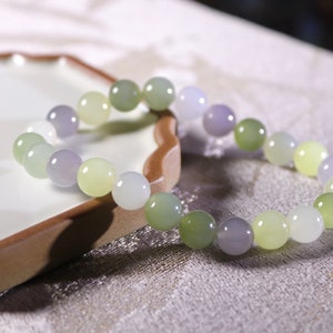Premium Pastel Color Multi Color Jade Bracelet - Etsy