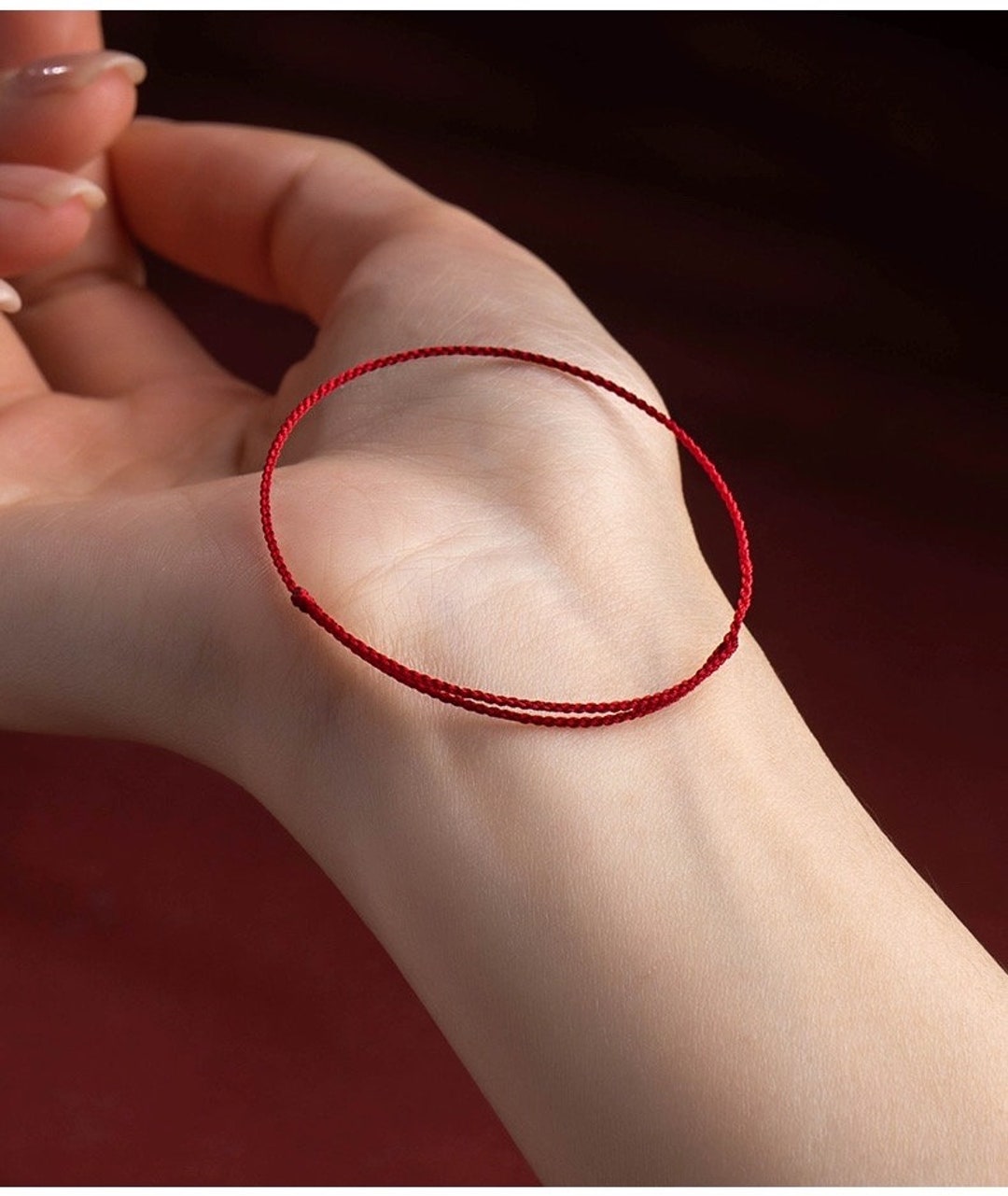 Super Fine Red Line Cord Bracelet 0.5mm 极细红绳 - Etsy