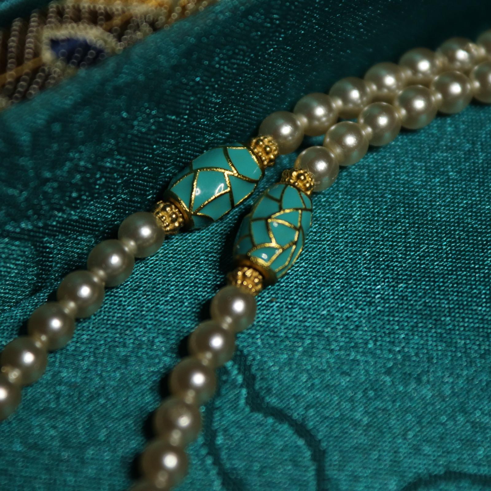 Traditional Chinese Longevity Lock Pendant With Faux Pearl Necklace - Etsy