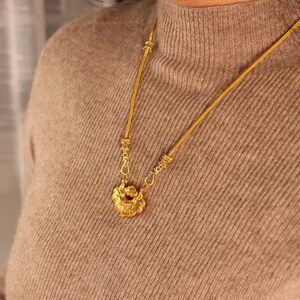 Traditional Chinese Longevity Lock Pendant With Faux Pearl Necklace - Etsy