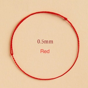 Super Fine Red Line Cord Bracelet 0.5mm 极细红绳 - Etsy