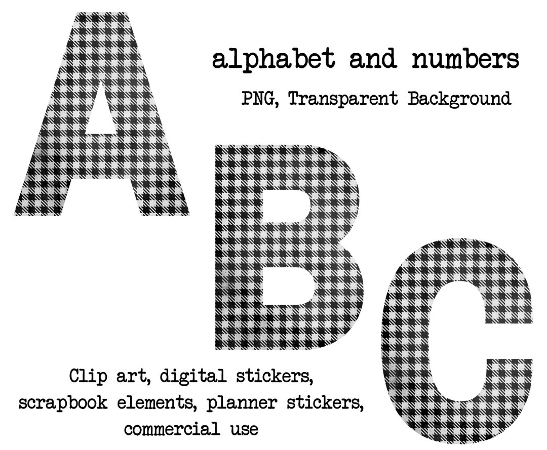 Alphabet Clipart Set, Digital Stickers, Christmas Clipart, Digital ...