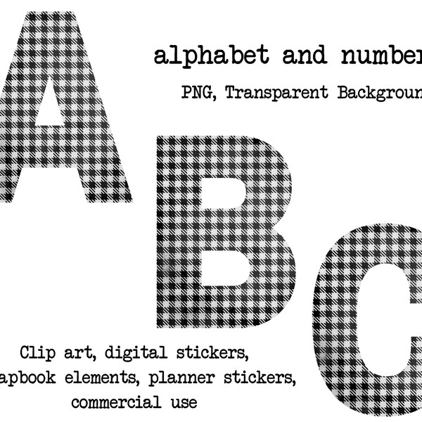 Gingham Alphabet - Etsy