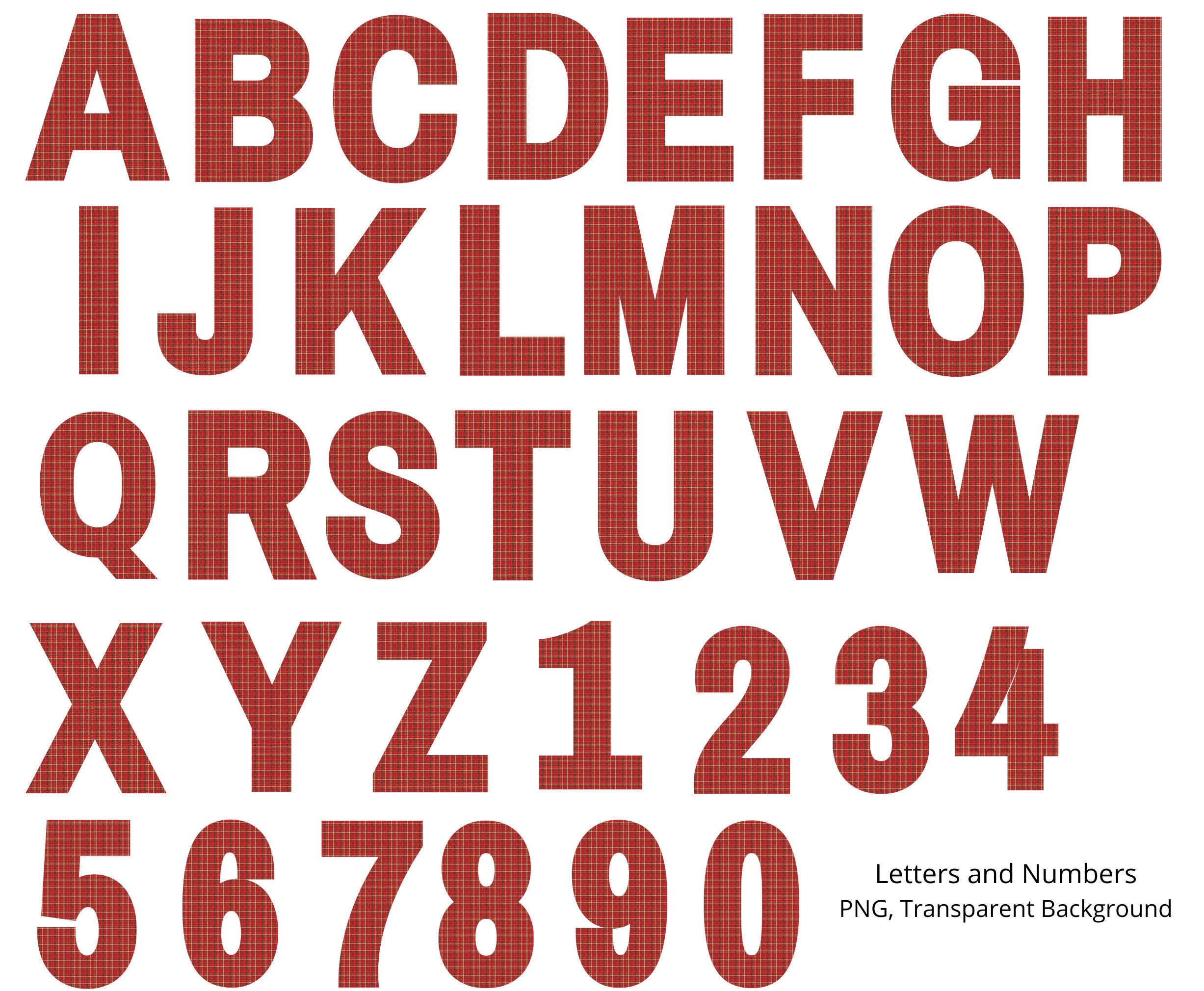 Alphabet Clipart Set, Digital Stickers, Christmas Clipart, Digital ...