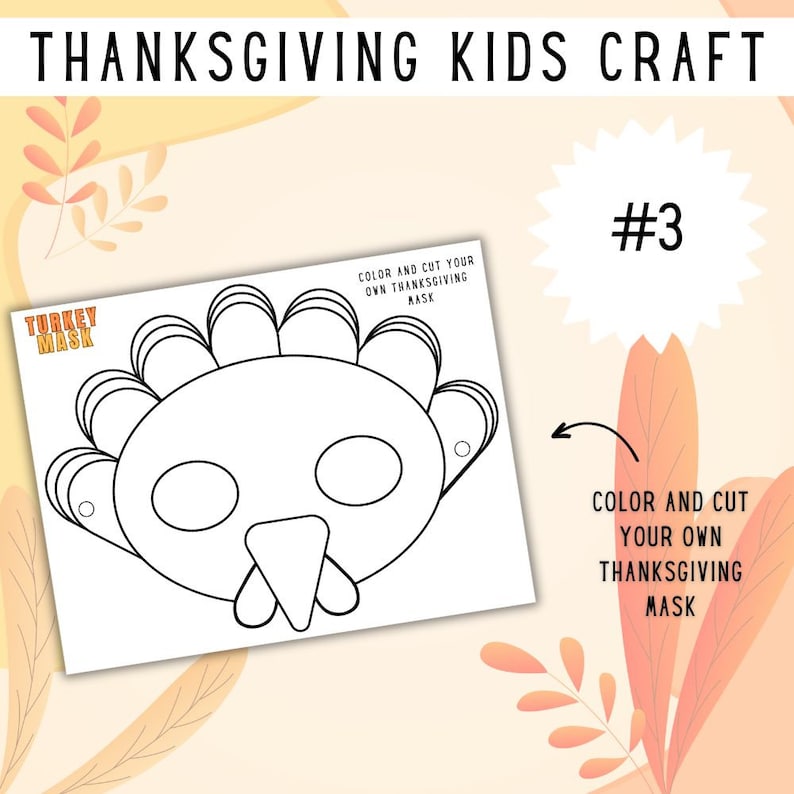Thanksgiving Crafts for Gifts, Coloring Pages, Thanksgiving Bundle, Kid ...