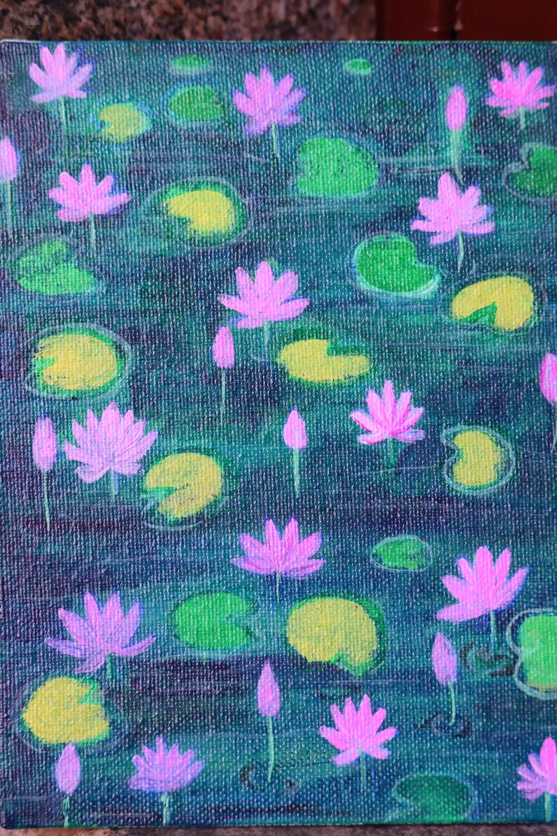 Lotus Pond Abstract - Etsy