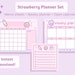 Cute Strawberry Planner Set | Printable Memo Sheets, Calendar (digital ...
