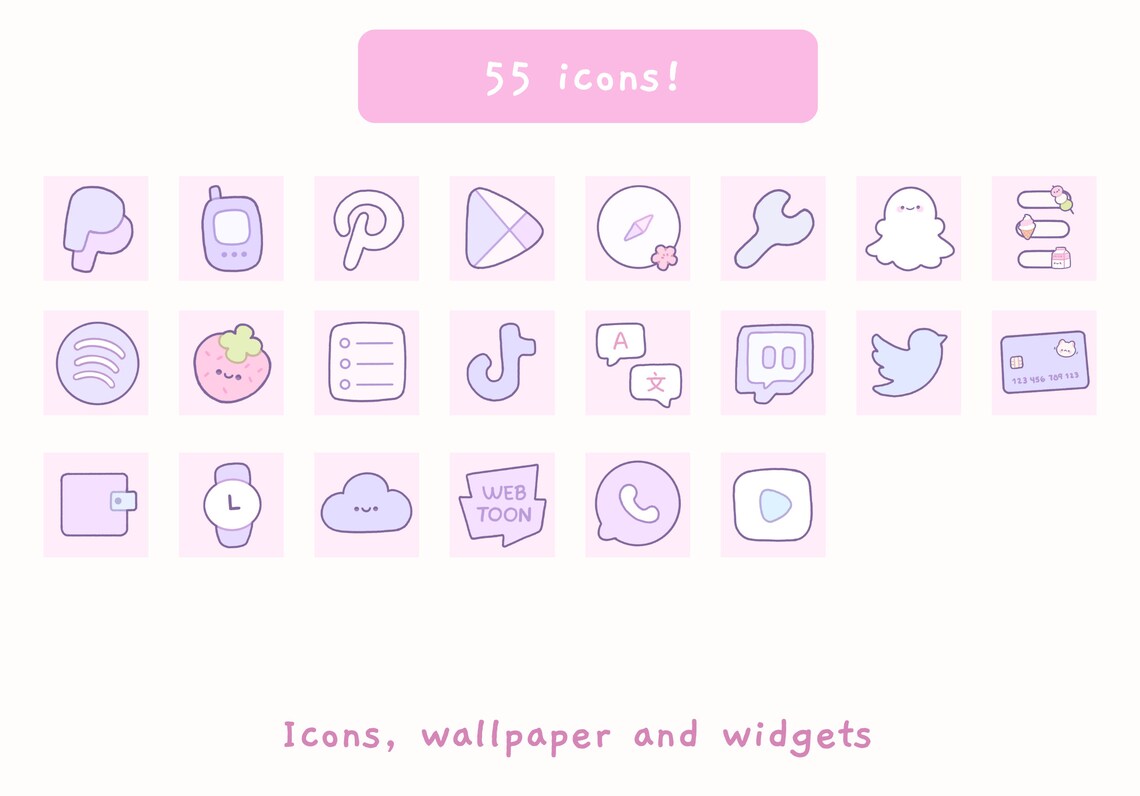Sakura App Icons Pack | Phone Theme | Cute Wallpapers | Ios & Android ...