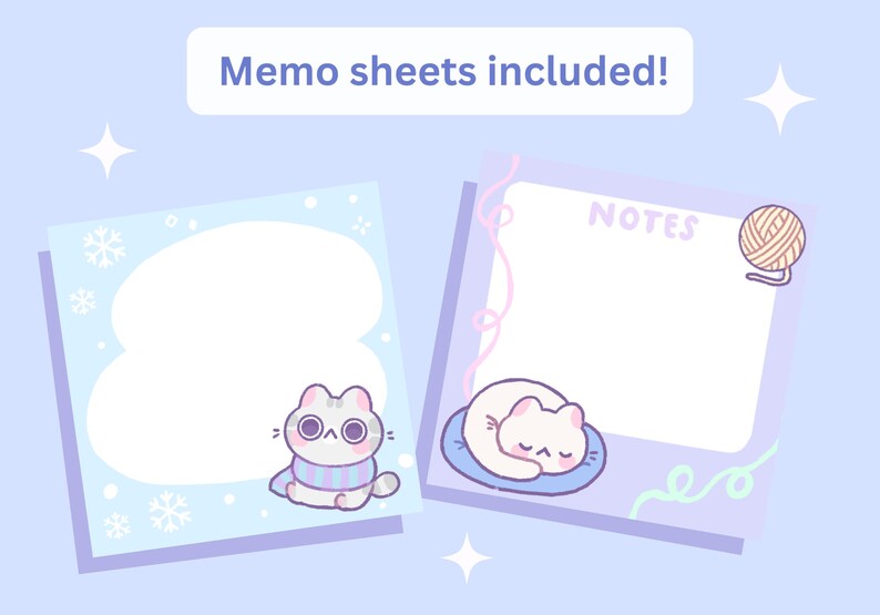 Winter Cats Open Calendar | Cute Stationery Printables | Instant ...