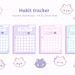 Cute Kitty Habit Tracker | Mood & Goal Templates (digital Download) - Etsy