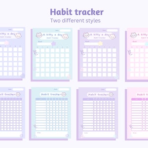 Cute Digital Habit Tracker | Mood Tracker | Digital Stickers | Cute ...