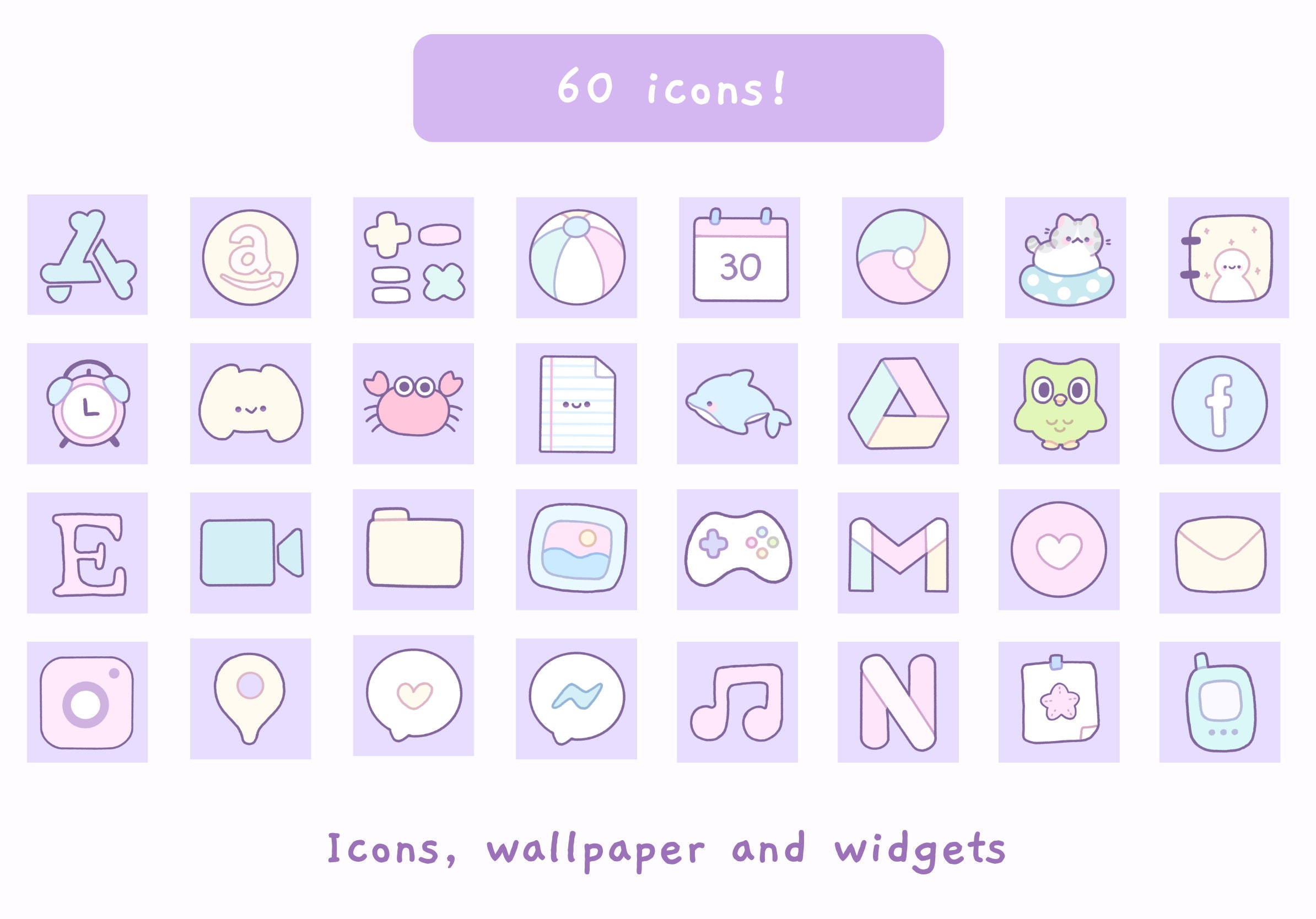 Pastel Beach App Icons and Wallpaper | Ios and Android Theme (digital ...