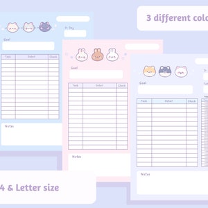 Study Planner | Daily Study Tracker| Instant Download | Cute Planner ...
