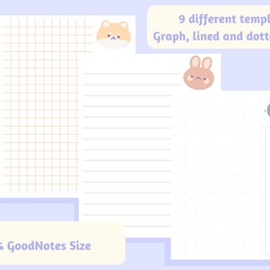 Cute Digital Note Taking Templates | Digital Paper, Student, College ...