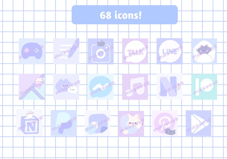 Cute Cats App Icons Pack | Phone Theme | Cute Wallpapers | Ios ...