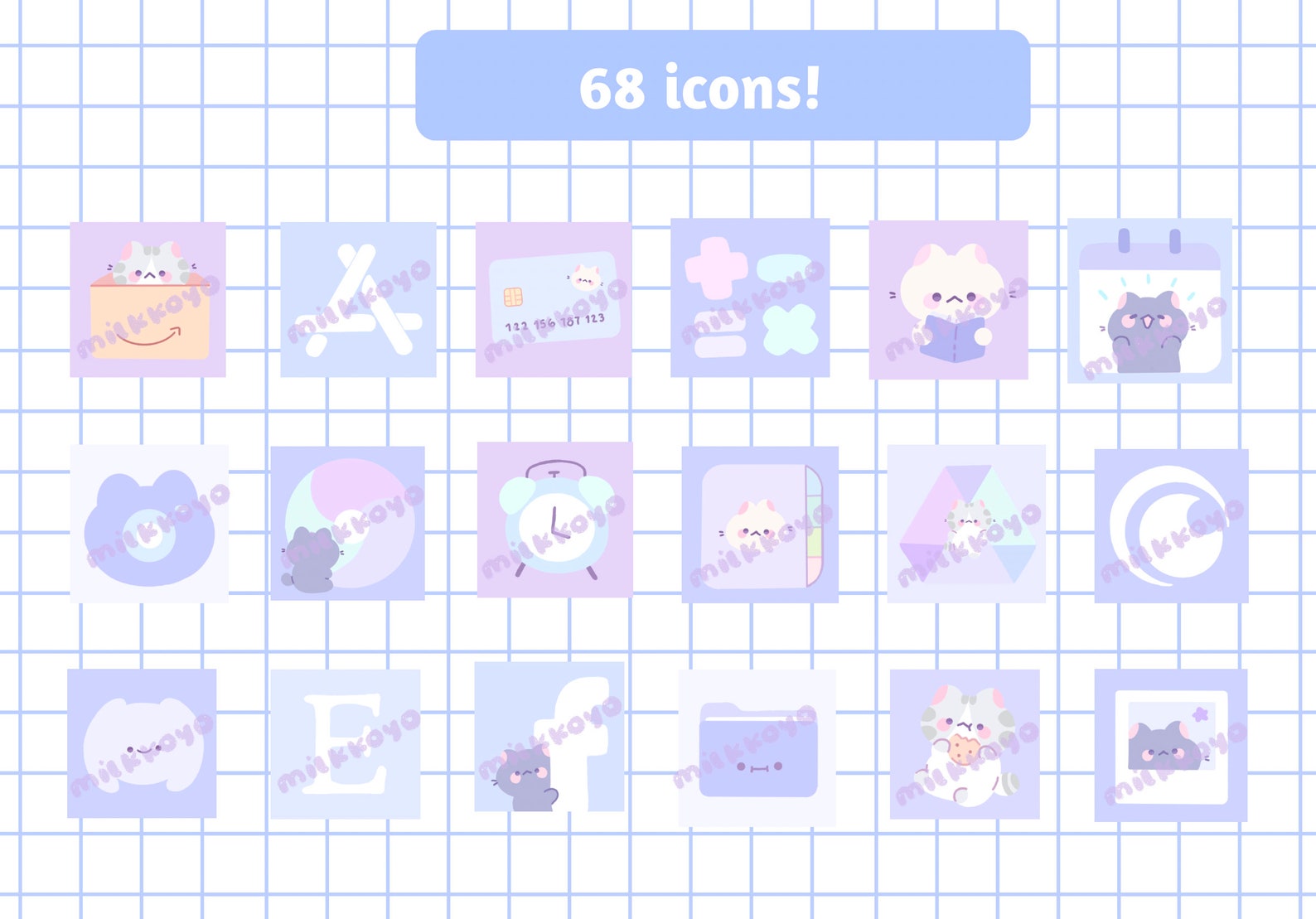 Cute Cats App Icons Pack | Phone Theme | Cute Wallpapers | Ios ...