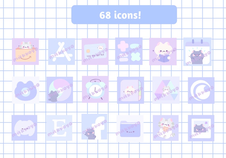 Cute Cats App Icons Pack | Phone Theme | Cute Wallpapers | Ios ...