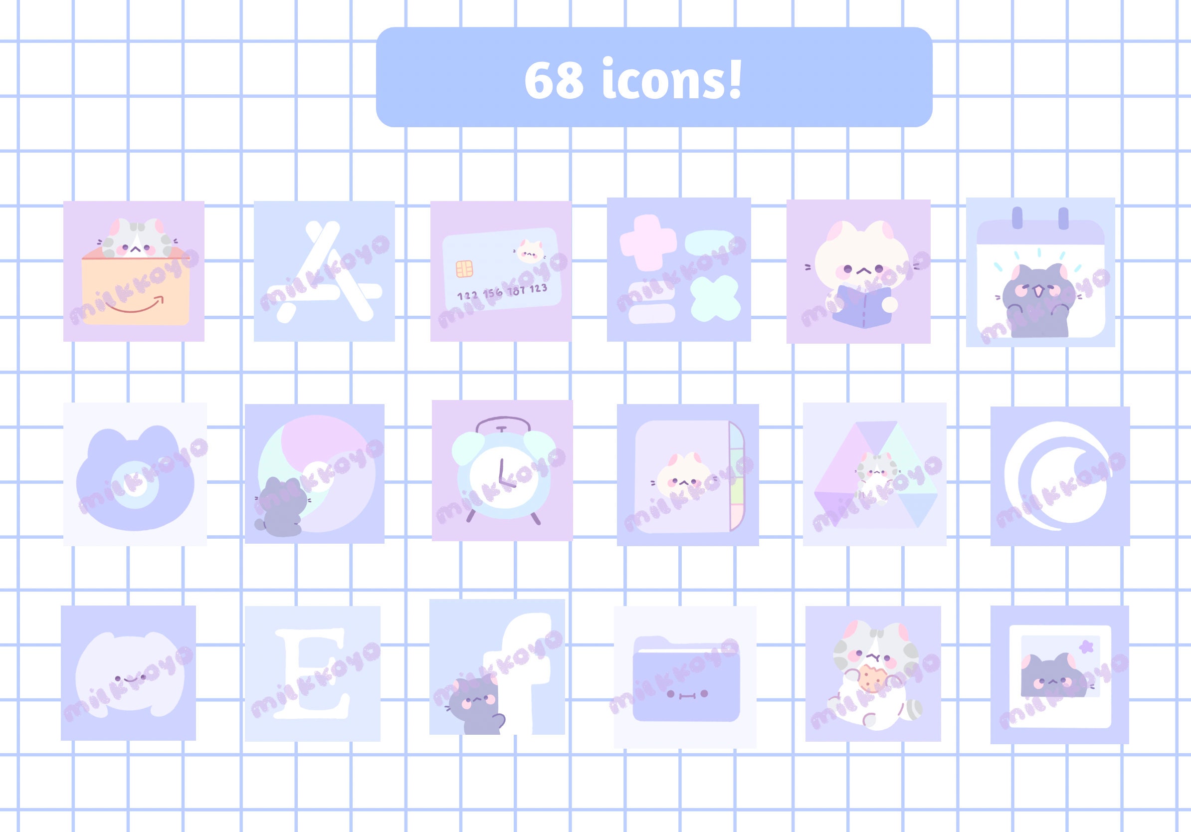 Cute Cats App Icons Pack | Phone Theme | Cute Wallpapers | Ios ...