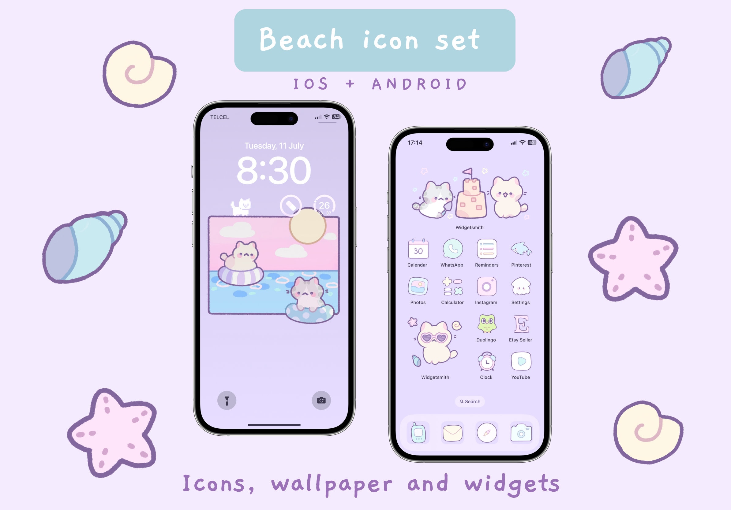 Beach App Icons Pack | Phone Theme | Cute Wallpapers | Ios & Android ...
