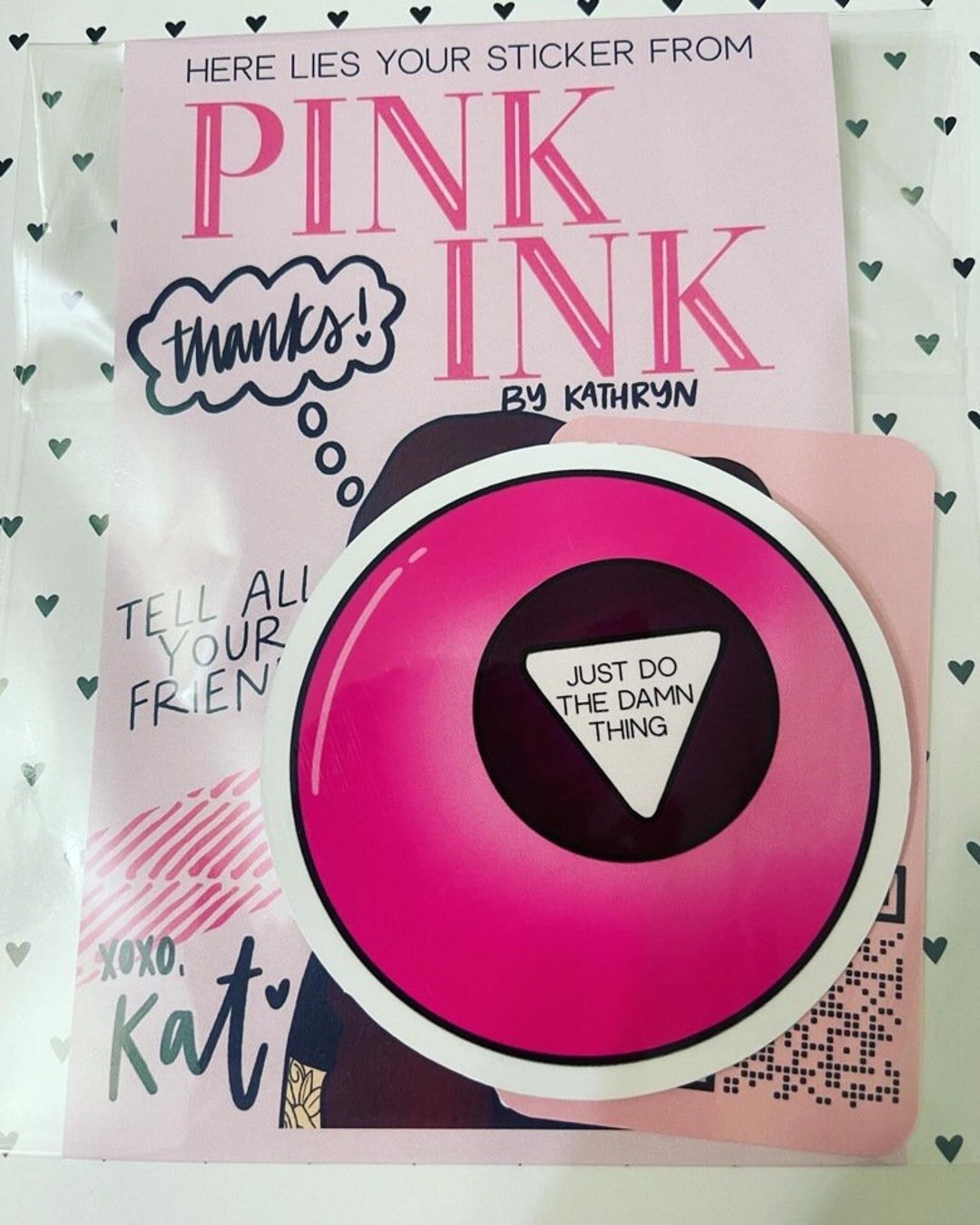 Magic 8 Ball Sticker, 8 Ball Sticker, Pink Magic 8 Ball, Positive ...