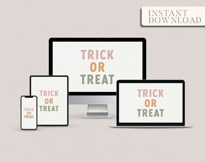 Trick or Treat Desktop Wallpaper | Halloween Tech Background | iPhone ...