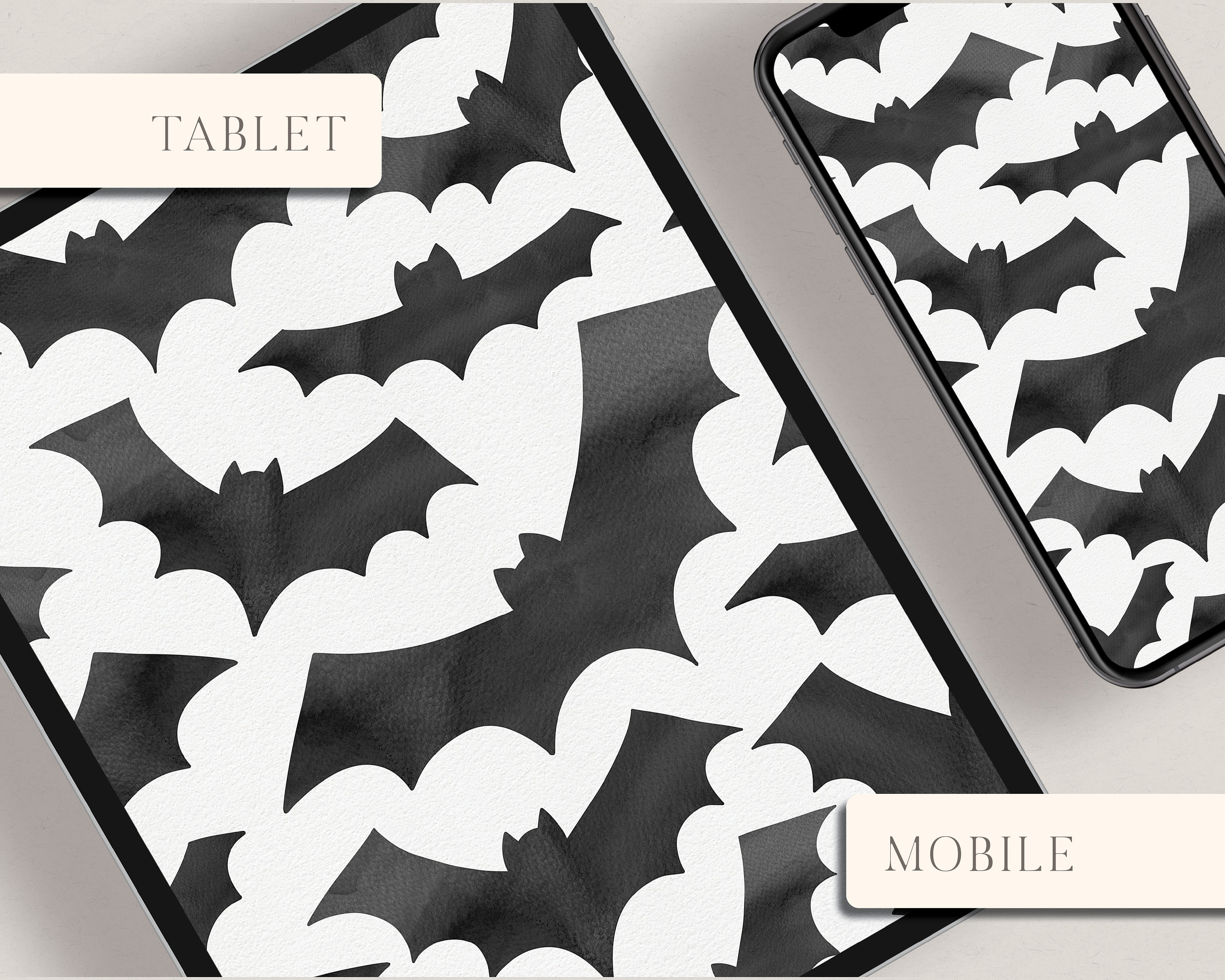 Halloween Bats Wallpaper: Spooky Tech Background (digital Download) - Etsy