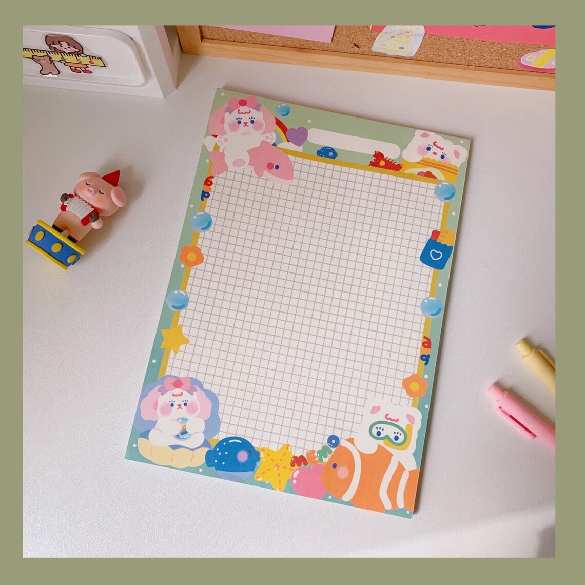 Kawaii Notepad Cute Stationery Planner Notes Journal - Etsy