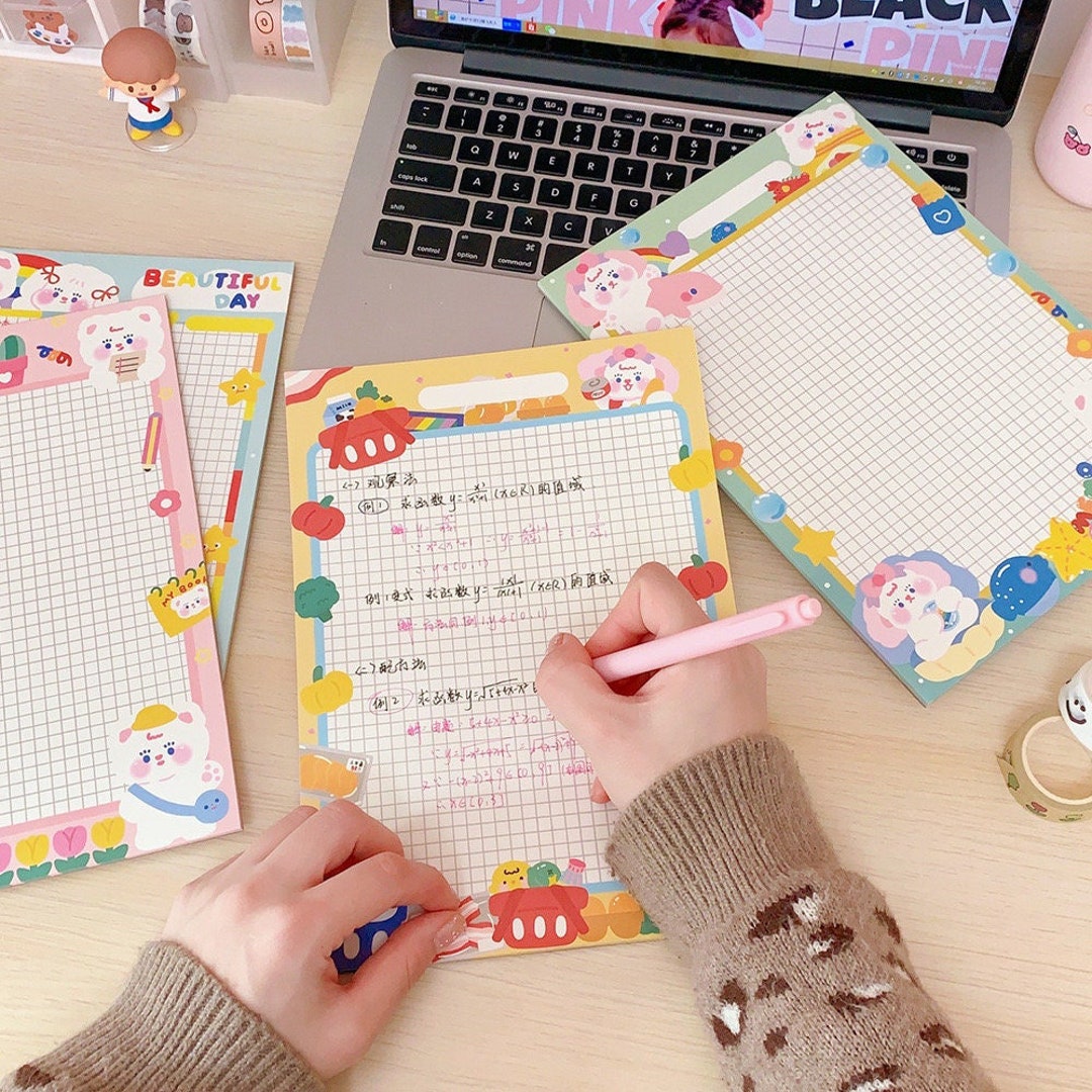 Kawaii Notepad Cute Stationery Planner Notes Journal - Etsy