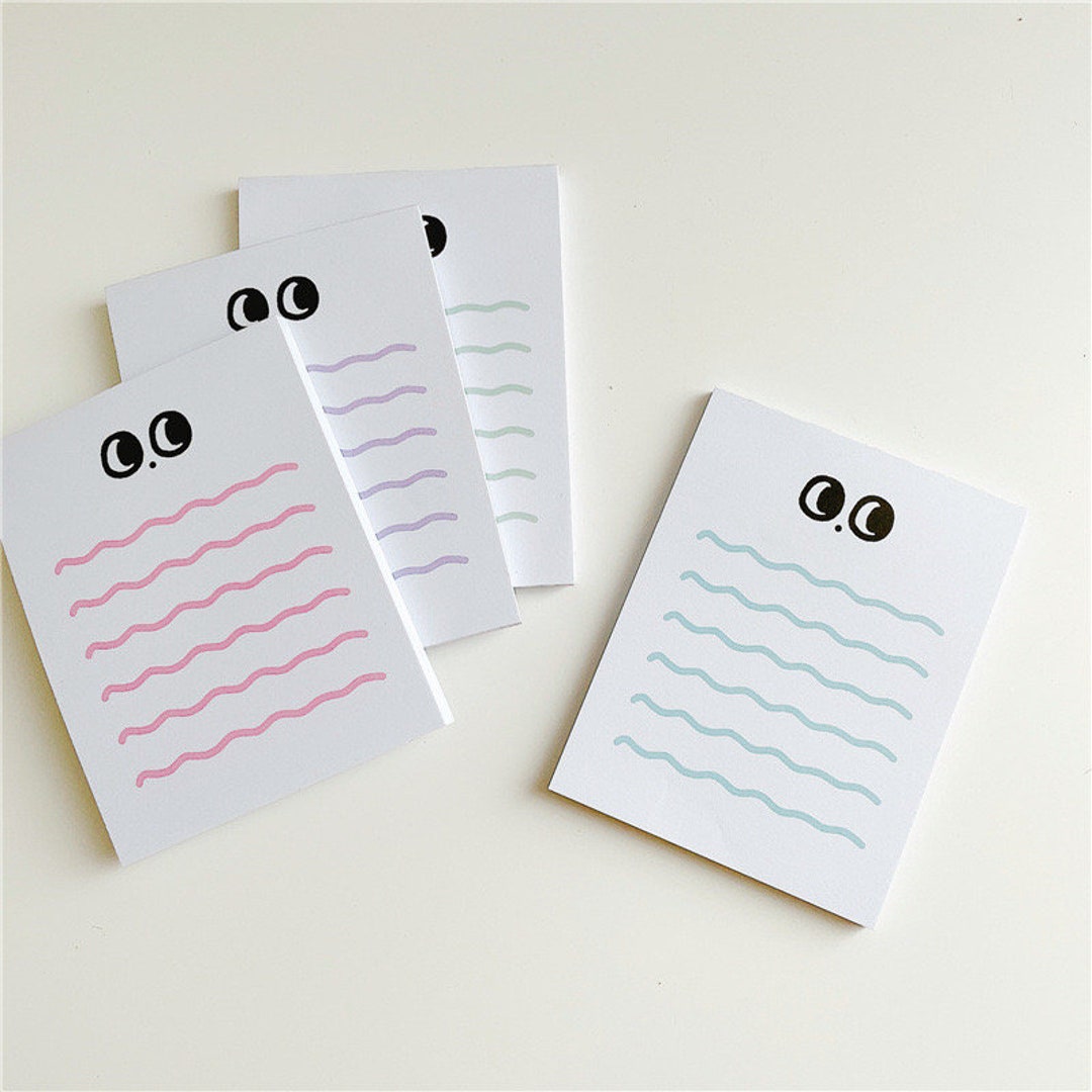 A Set of 4 Eyes Notepads Checklist Memo Pads Stationery - Etsy