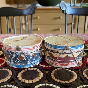 Mini Primitive Patriotic Drums, Patriotic Drums, Primitive Drums - Etsy