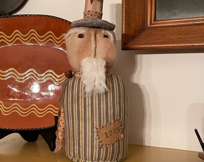 Primitive Uncle Sam 1776 Doll, Primitive Uncle Sam Doll, Patriotic ...