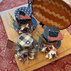Primitive Uncle Sam Hats, Uncle Sam Patriotic Hats, Patriotic Uncle Sam ...
