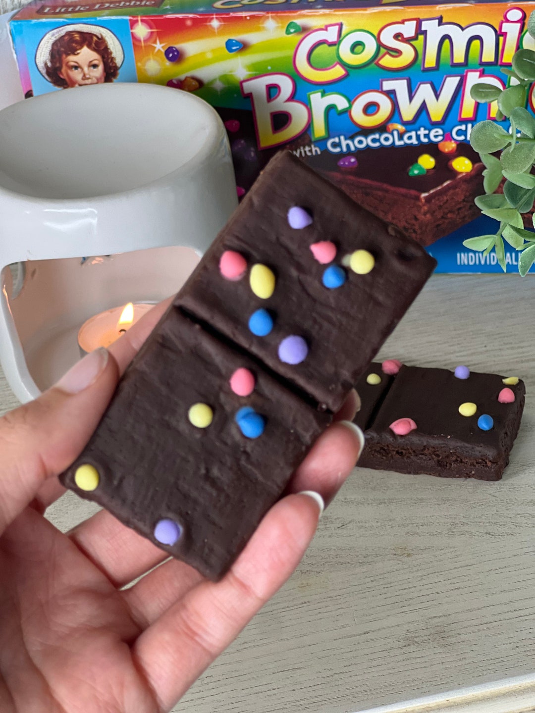 2 Pack Brownie Realistic Food Wax Melts Cosmic Brownie Fake Food Party ...