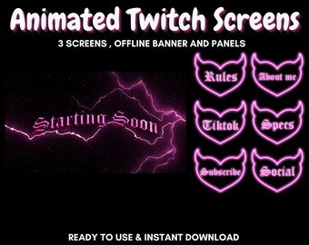 Hot Pink Offline Screens Twitch - Etsy