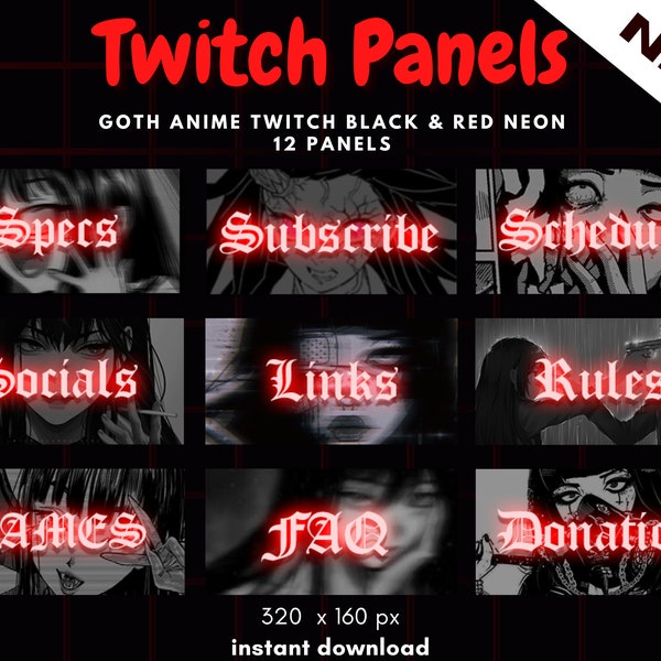 Red Anime Panels - Etsy